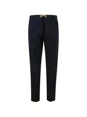 WHITE SAND Belted Elasticated-waist Trousers