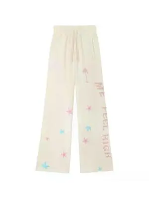 Palm Angels Graphic Print Wide Leg Track Pants