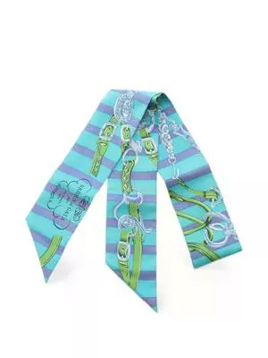 Hermès 2010s Brides De Gala Twilly Scarf - Green
