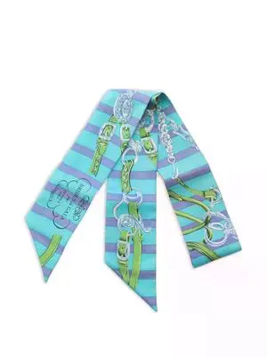 Hermès 2010s Brides De Gala Twilly Scarf - Green