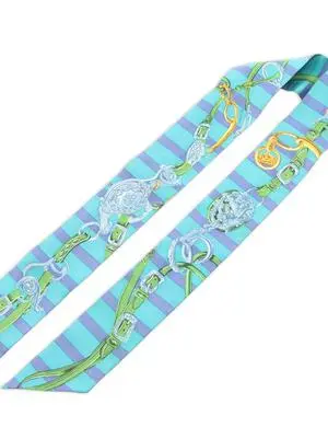 Hermès 2010s Brides De Gala Twilly Scarf - Green