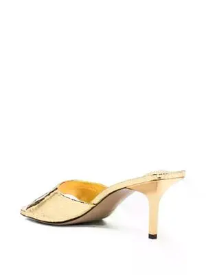 Jacquemus The Cubisto Cracked-effect Heeled Sandals