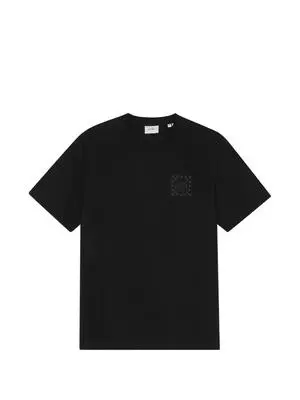 LES DEUX Logo-print Cotton T-shirt - Black