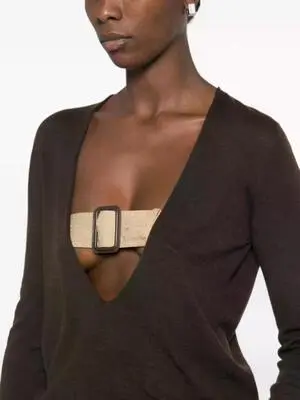 Rick Owens V-neck Sweater - Brown