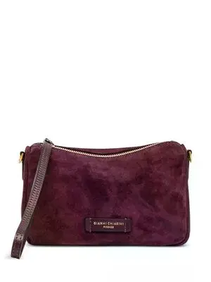 GIANNI CHIARINI Nora Suede Clutch Bag - Purple