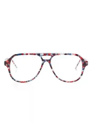 Thom Browne Pilot-frame Glasses - Red