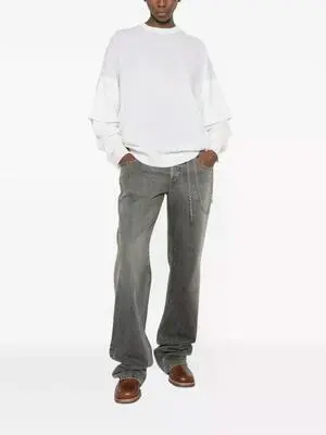 DARKPARK Layered Sleeves Crew Neck Sweater
