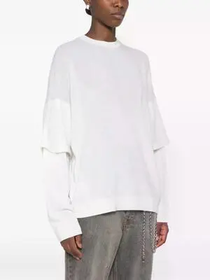 DARKPARK Layered Sleeves Crew Neck Sweater