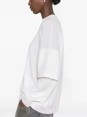 DARKPARK Layered Sleeves Crew Neck Sweater