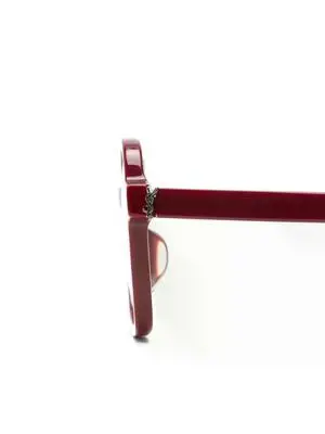 Saint Laurent Square Frame Glasses - Red
