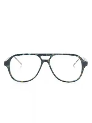 Thom Browne Pilot-frame Glasses - Blue