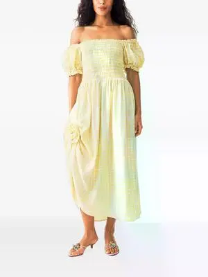 Sleeper Gingham-check Maxi Belle Dress