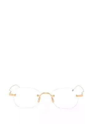 Thom Browne Rimless Geometric-frame Glasses - Gold
