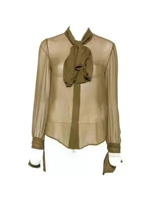 Saint Laurent Long-sleeves Blouse - Green