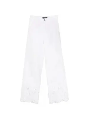 MARCCAIN Scalloped-hem Straight Jeans - White