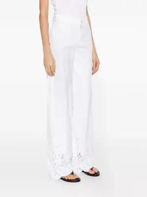 MARCCAIN Scalloped-hem Straight Jeans