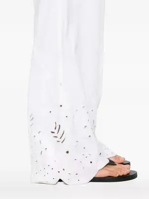 MARCCAIN Scalloped-hem Straight Jeans