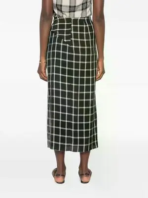 Erdem Check-pattern Midi Skirt