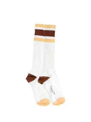 Dsquared2 Ribbed Crew Socks With Horizontal Stripes