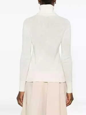 ARAGONA Roll-neck Ribbed-trim Sweater - Neutrals