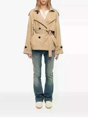 Zadig&Voltaire Kivana Organic Cotton Double-breasted Trench Jacket