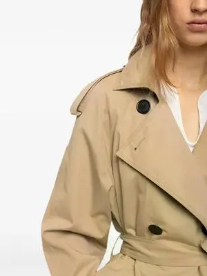 Zadig&Voltaire Kivana Organic Cotton Double-breasted Trench Jacket