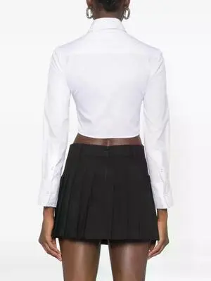 WRSTBHVR Quinn Logo-embroidered Cropped Shirt
