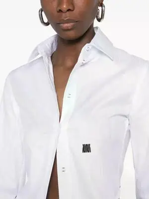 WRSTBHVR Quinn Logo-embroidered Cropped Shirt
