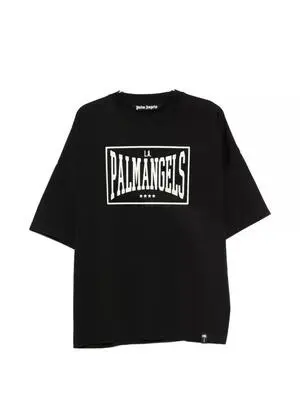 Palm Angels Vintage Box Logo Printed Short-sleeve T-shirt - Black