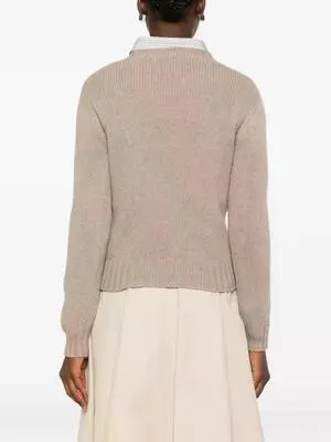 ARAGONA Long-sleeve Ribbed-knit Sweater