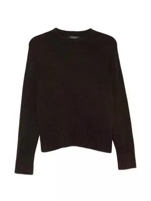 ARAGONA Ribbed-trim Sweater - Brown
