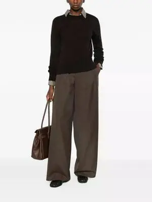 ARAGONA Ribbed-trim Sweater