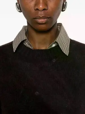 ARAGONA Ribbed-trim Sweater