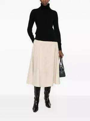 ARAGONA Roll-neck Ribbed-trim Sweater - Black