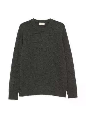 ATOMO FACTORY Crew-neck Ribbed-trim Sweater - Grey