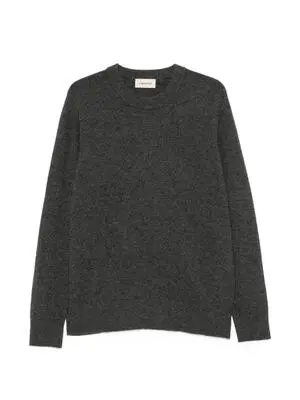 ATOMO FACTORY Crew Neck Sweater With Ribbed Trim - Grey