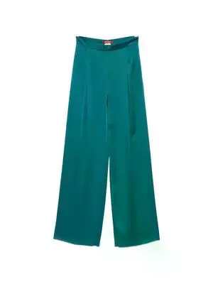 Max Mara Satin-finish Trousers - Blue