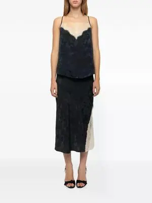 Zadig&Voltaire Jayla Silk Skirt With Lace Detail