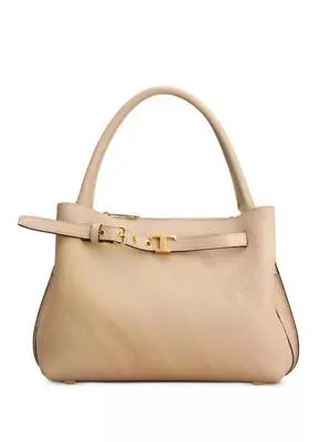 TOD'S T Timeless Leather Tote Bag - Neutrals