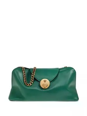Versace Small Logo-plaque Leather Shoulder Bag - Green