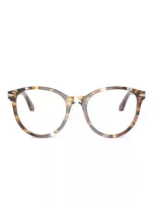 Giorgio Armani Tortoiseshell Round Glasses - Brown