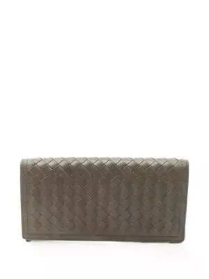 Bottega Veneta 2010s Intrecciato Bi-fold Wallet - Green