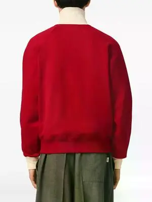 AMI Paris Zipped Cotton Sweatshirt With De Coeur