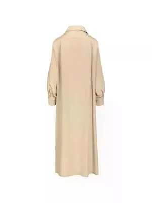 Max Mara Gambero Silk Midi Dress - Neutrals