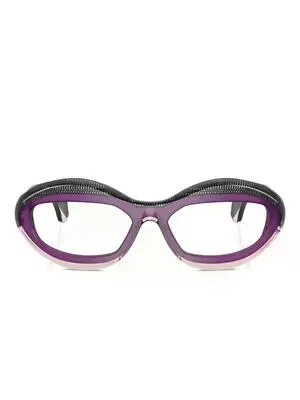 ALAIN MIKLI Oval-frame Glasses - Purple