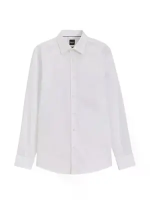 BOSS Slim-fit Dress Shirt In Wrinkle-free Poplin - White