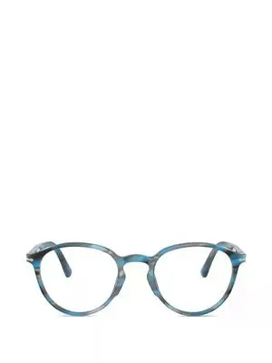 Persol Striped Round Glasses - Blue
