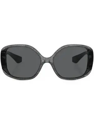 ALAIN MIKLI Graphic Oversize-frame Sunglasses - Black