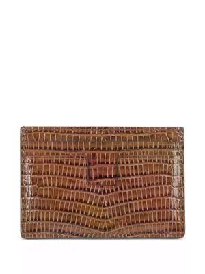 TOM FORD Printed Tejus T Line Classic Card Holder - Brown