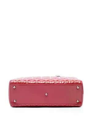 Dior Patent Cannage Lady Satchel - Pink